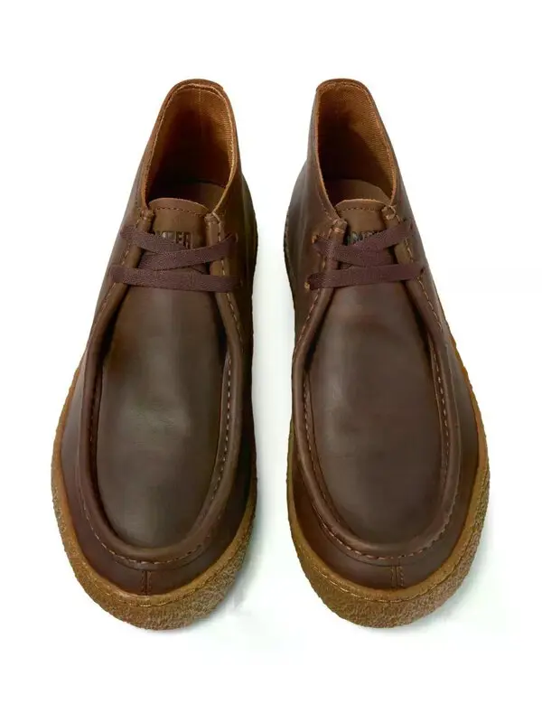 Camper Leather Lace-up Boots - Brown