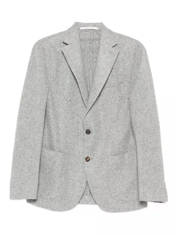 Eleventy Single-breasted Patch-pocket Blazer - Grey