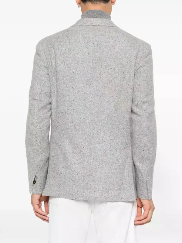 Eleventy Single-breasted Patch-pocket Blazer - Grey