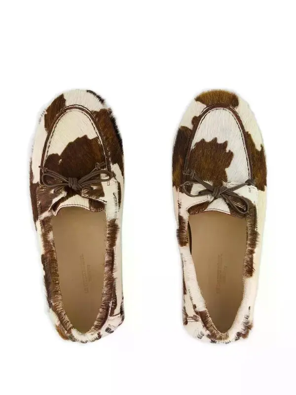 Le Monde Beryl Driver Calf-hair Loafers - Neutrals