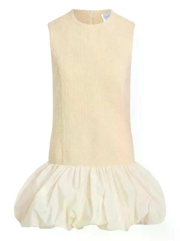 PATOU Tweed Bubble-hem Dress - Neutrals