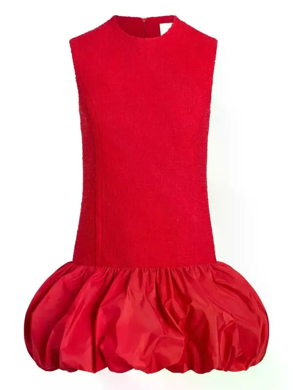 PATOU Tweed Bubble-hem Dress - Red