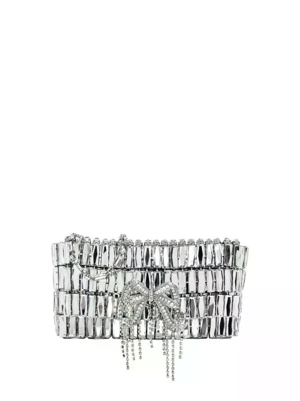 SELF-PORTRAIT Mini Bow-embellished Clutch
