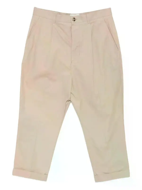 AMI Paris Pleated Cotton Trousers