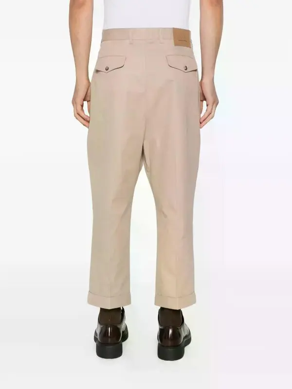 AMI Paris Pleated Cotton Trousers