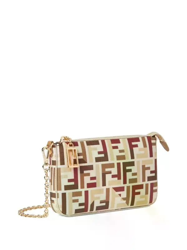 Fendi Ff-monogram Clutch - Neutrals
