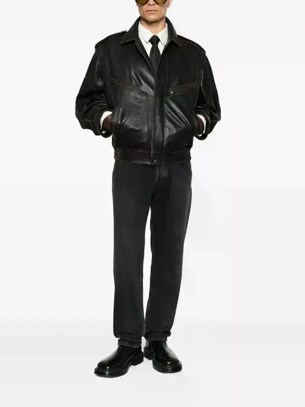 Saint Laurent Leather Zip-fastening Jacket