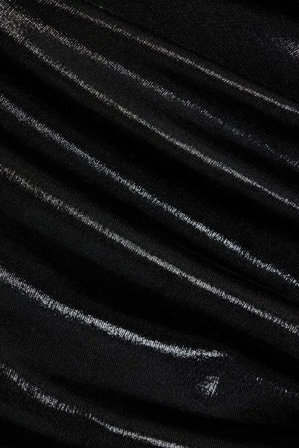 Norma Kamali Tara Asymmetric Lamé Dress
