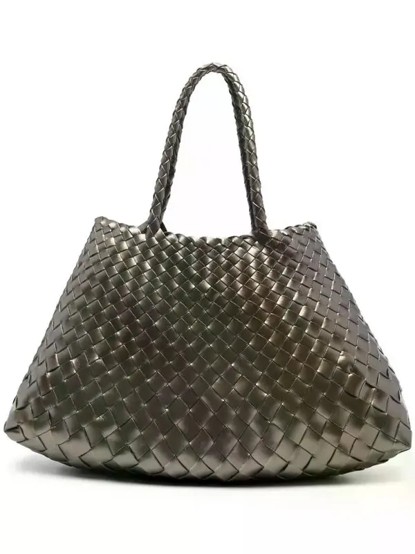 Dragon Diffusion Small Santa Croce Leather Tote Bag - Green