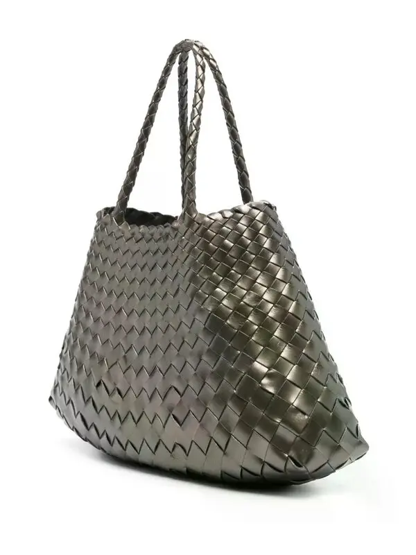 Dragon Diffusion Small Santa Croce Leather Tote Bag - Green