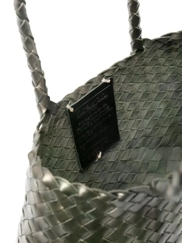 Dragon Diffusion Small Santa Croce Leather Tote Bag - Green