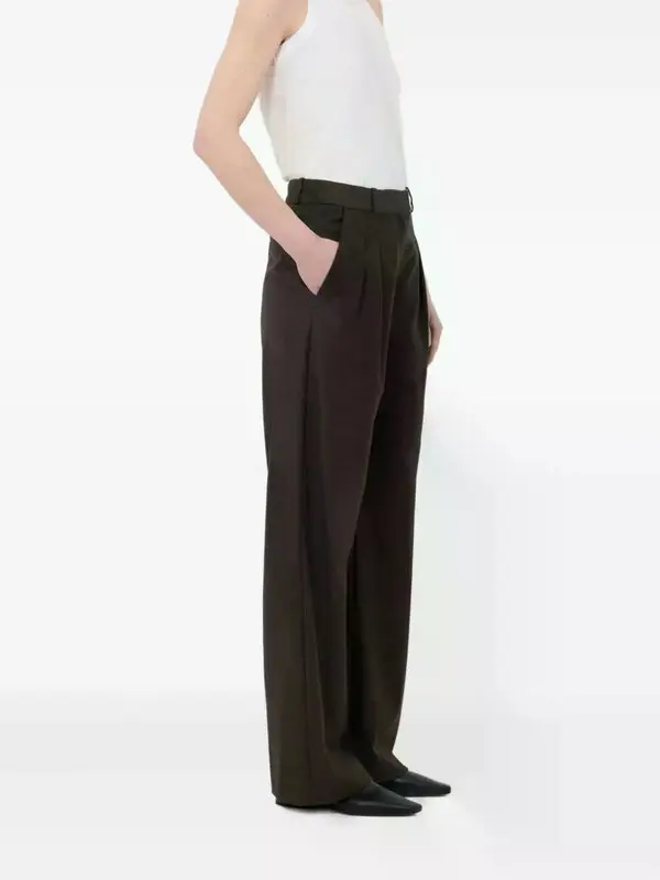 Loulou De Saison Pleated Straight-leg Trousers