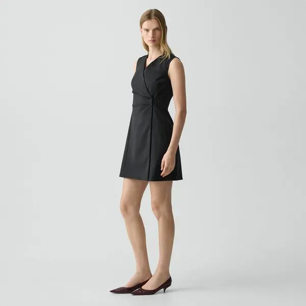 Theory Wrap Blazer Dress In Stretch Wool