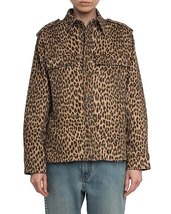 Zadig&Voltaire Taskam Leopard Denim Jacket