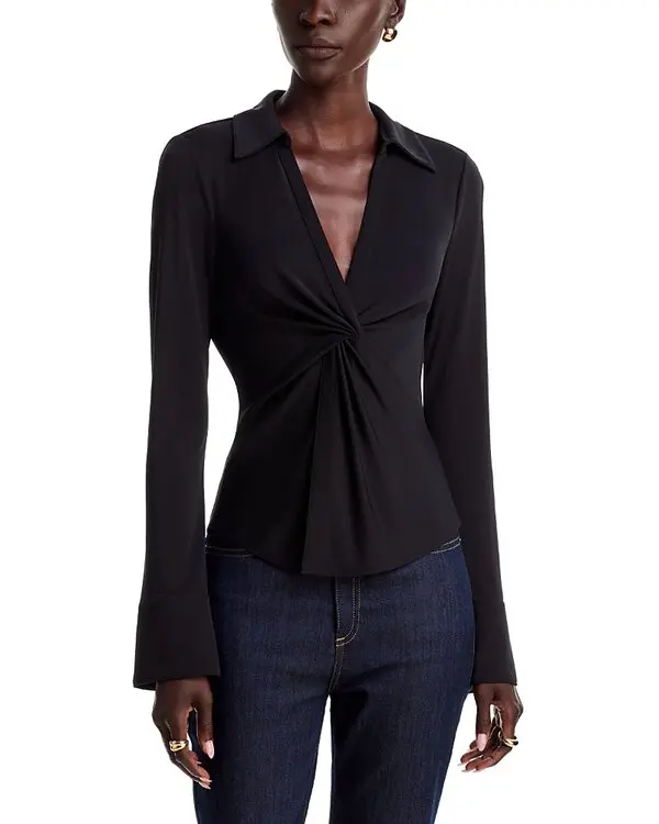 Cinq À Sept Matte Jersey Mckenna Top - Black