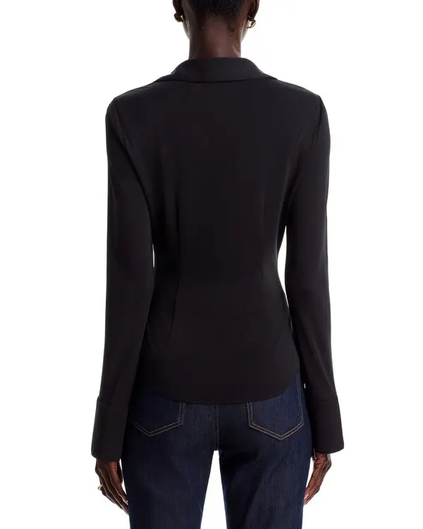 Cinq À Sept Matte Jersey Mckenna Top - Black