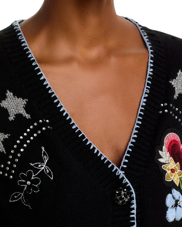 Cinq À Sept Western Collage Cardigan Sweater
