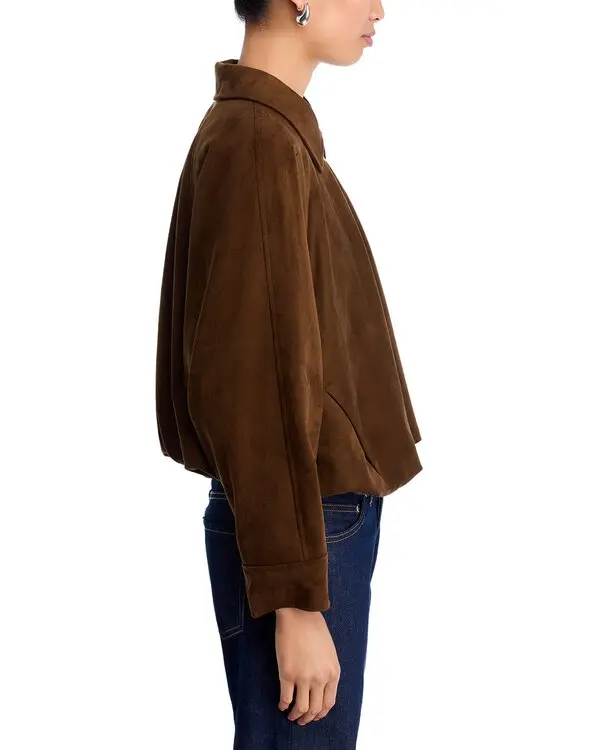 Steve Madden Faux Suede Bubble Bomber Jacket
