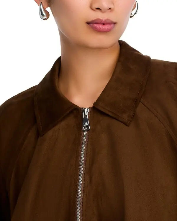 Steve Madden Faux Suede Bubble Bomber Jacket