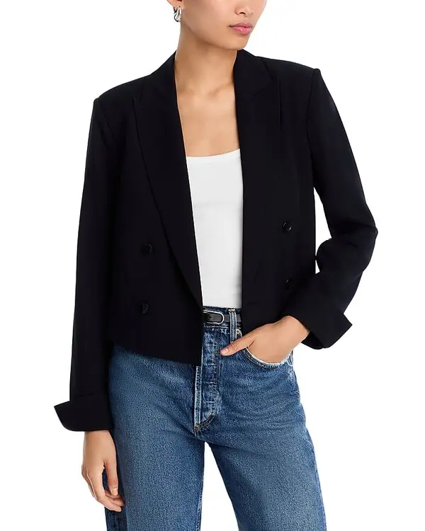 Steve Madden Rowane Cropped Blazer - Black