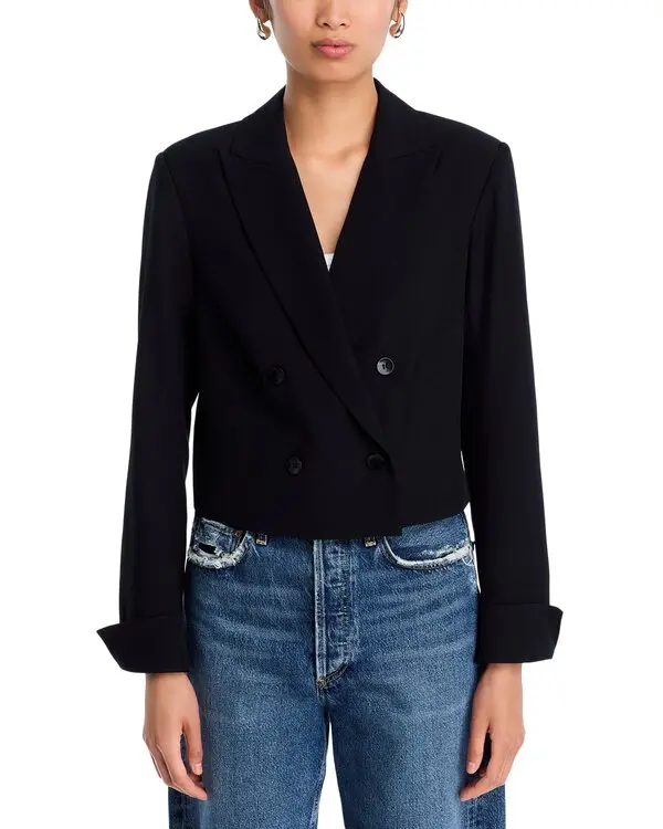 Steve Madden Rowane Cropped Blazer - Black
