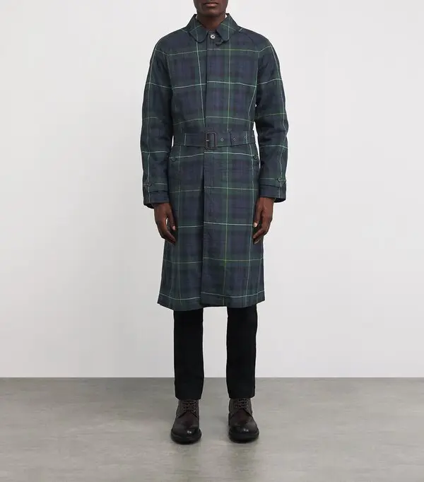 Polo Ralph Lauren Waxed Cotton Tartan Overcoat