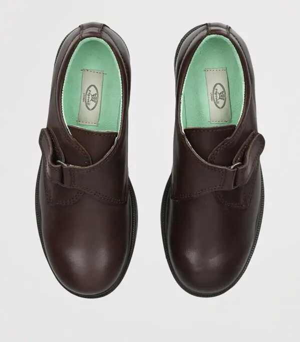 PAPOUELLI Leather Fergus Shoe - Brown