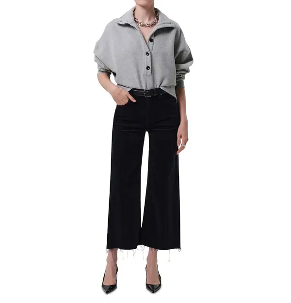 Citizens Of Humanity Mirelle Funnel Neck Sweatshirt - Heather Gray