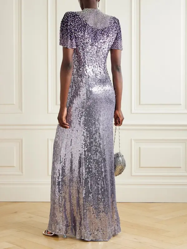Jenny Packham Jourdain Embellished Tulle Gown