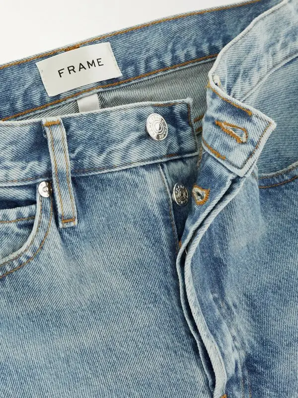 FRAME The Vertical Crop High-rise Straight-leg Jeans