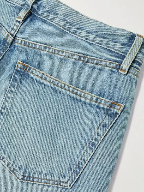 FRAME The Vertical Crop High-rise Straight-leg Jeans