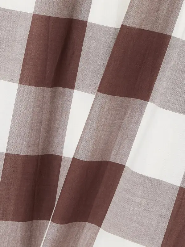 Posse Mira Gingham Cotton-voile Maxi Skirt