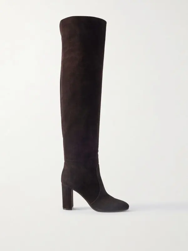 GIANVITO ROSSI Glen Cuissard 85 Over-the-knee Suede Boots