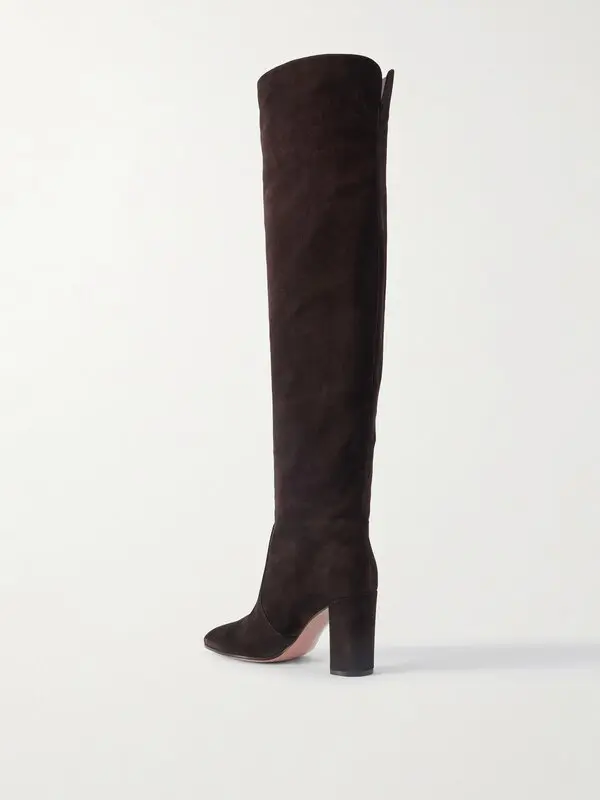 GIANVITO ROSSI Glen Cuissard 85 Over-the-knee Suede Boots