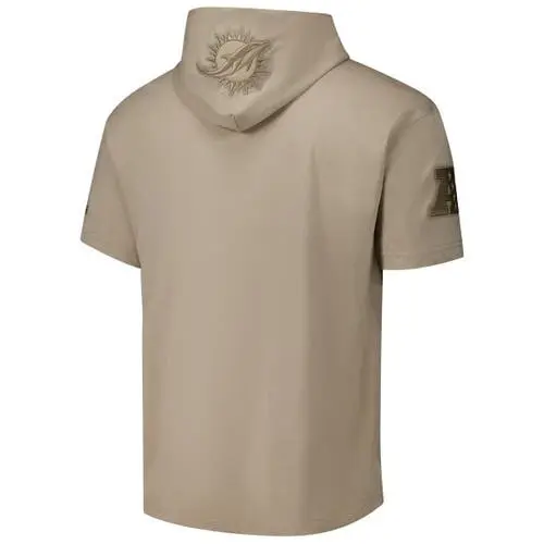 PRO STANDARD Miami Dolphins Neutrals Capsule Short Sleeve Pullover Hoodie