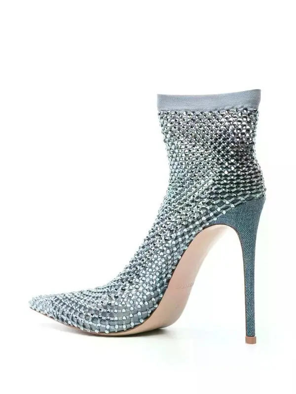 LE SILLA Gilda 115mm Crystal-embellished Boots