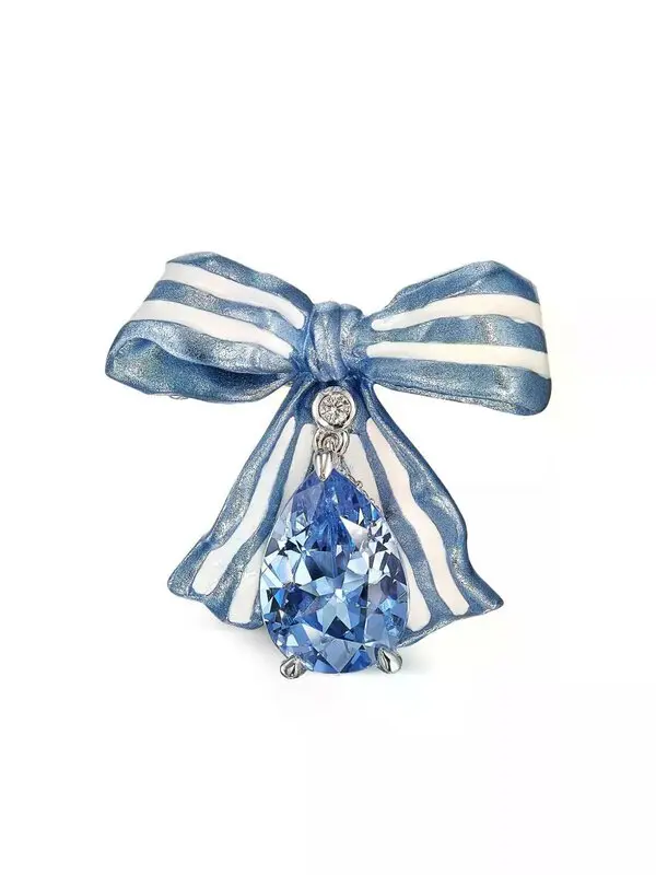 ANABELA CHAN 18k White Gold Bow Ring - Blue
