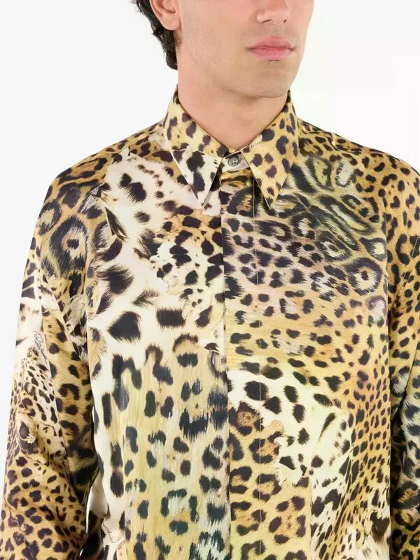 Roberto Cavalli Leopard-print Shirt