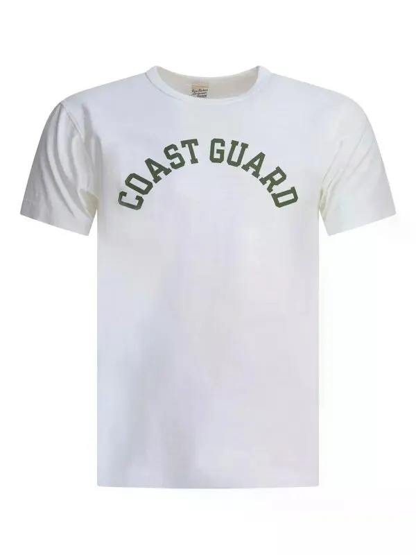 BUZZ RICKSON'S Coast Guard Print T-shirt - White