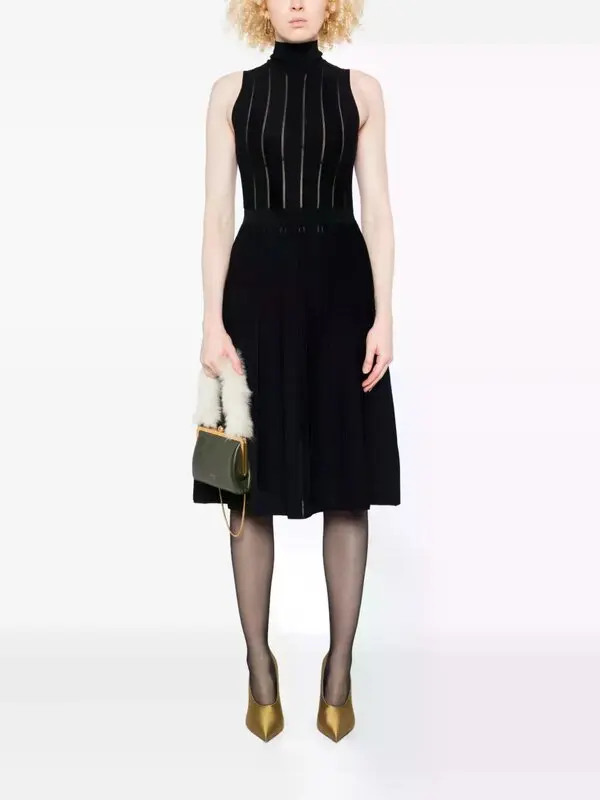 Elisabetta Franchi Ribbed High-neck Dress