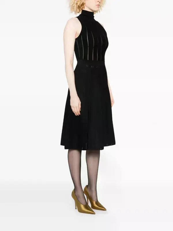 Elisabetta Franchi Ribbed High-neck Dress