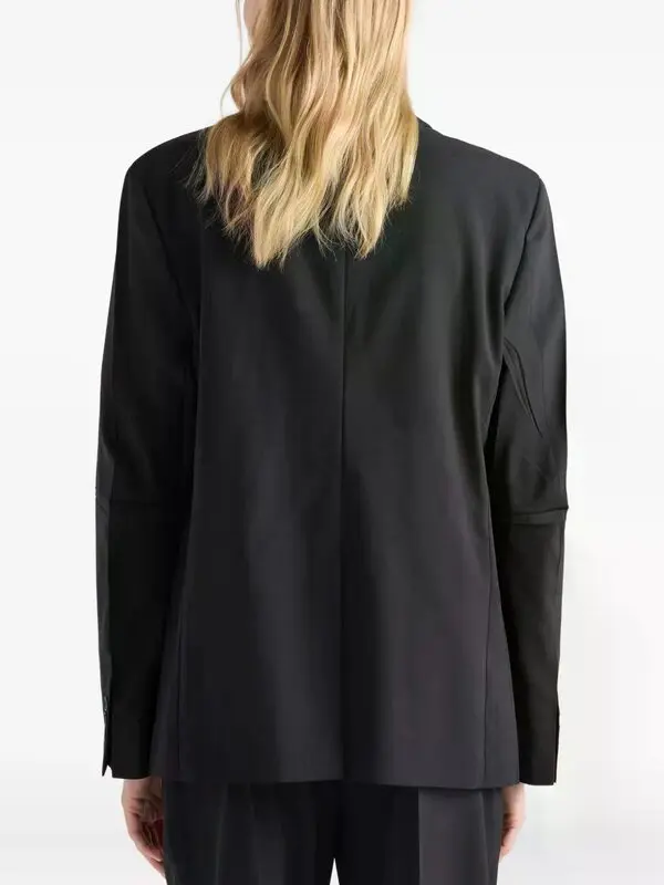 Prada Single-breasted Wool Blazer - Black