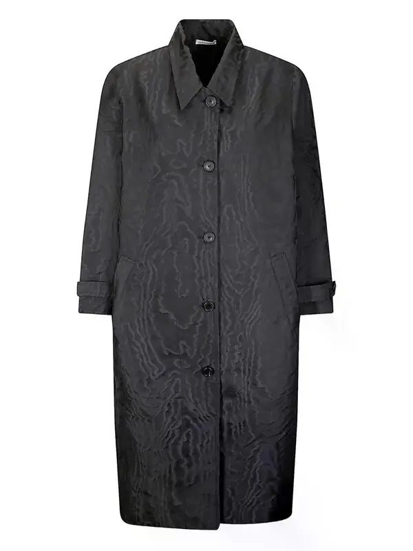 STEFANO MORTARI Textured Buttoned Trench Coat
