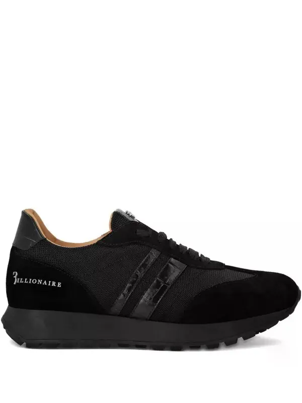 BILLIONAIRE Panelled Sneakers - Black