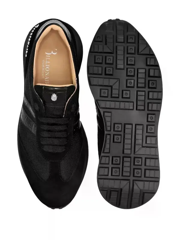 BILLIONAIRE Panelled Sneakers - Black