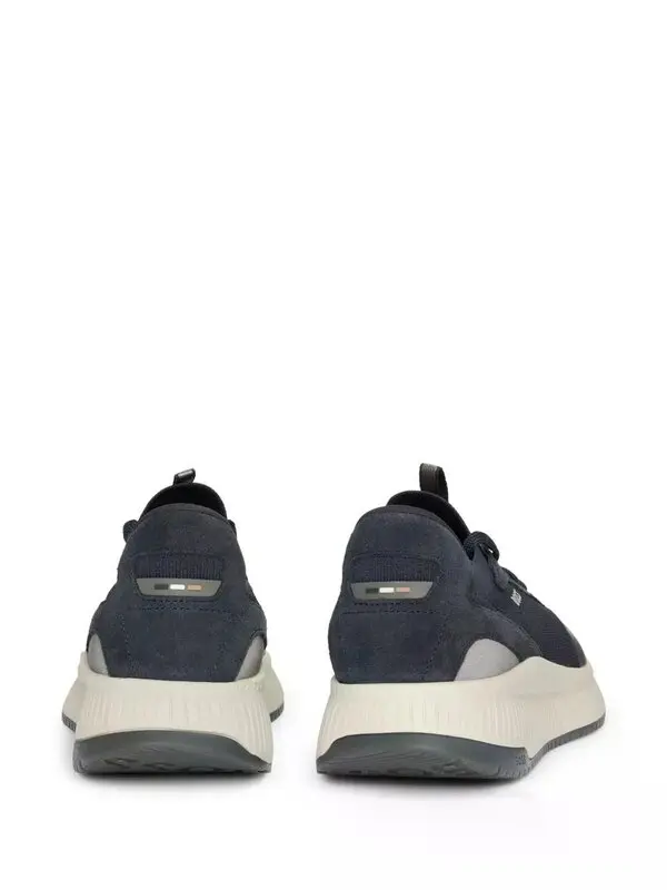 BOSS Ttnm Evo Trainers With Knitted Uppers And Suede Trims - Blue
