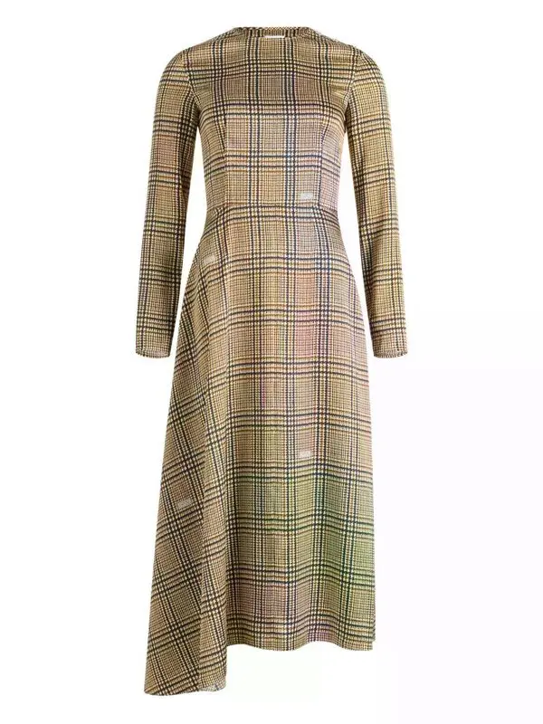 PATOU Check-print Asymmetric Dress