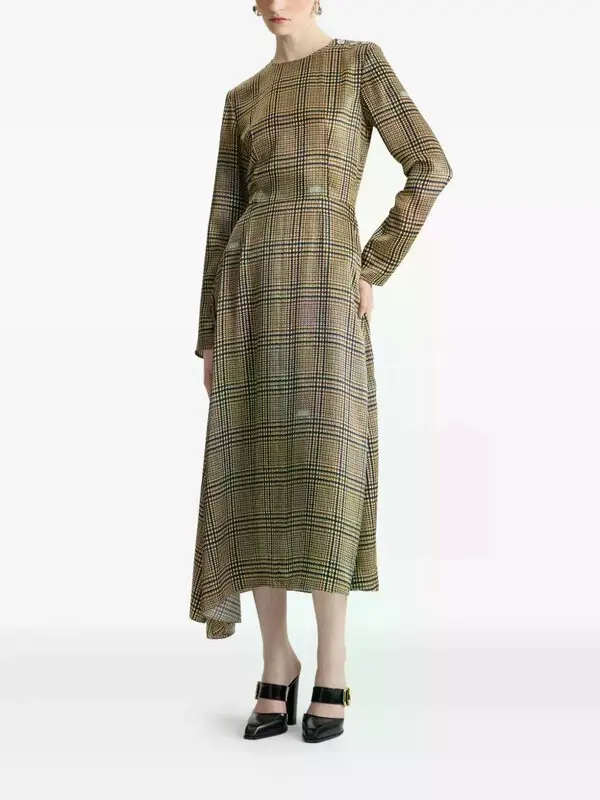PATOU Check-print Asymmetric Dress