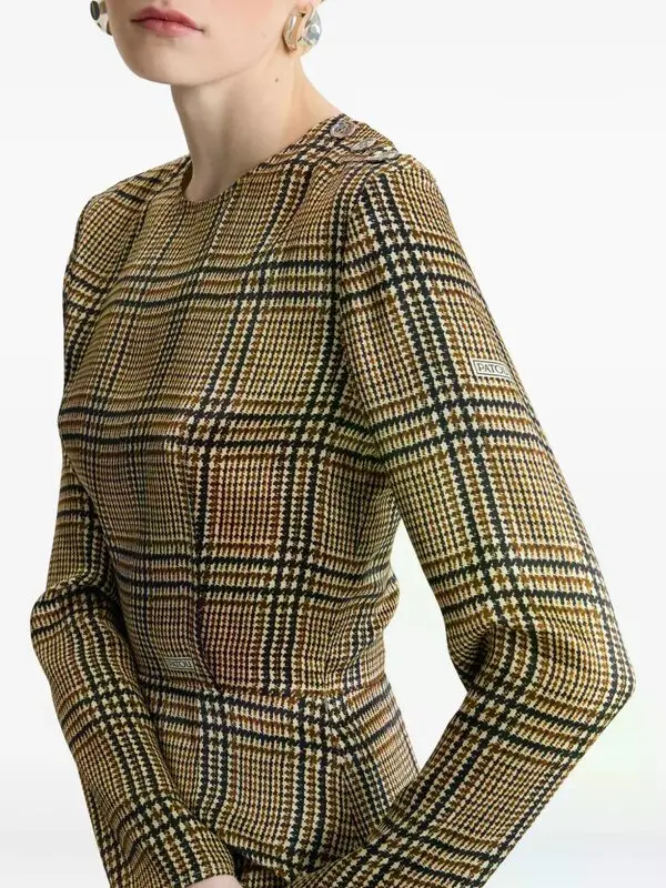 PATOU Check-print Asymmetric Dress