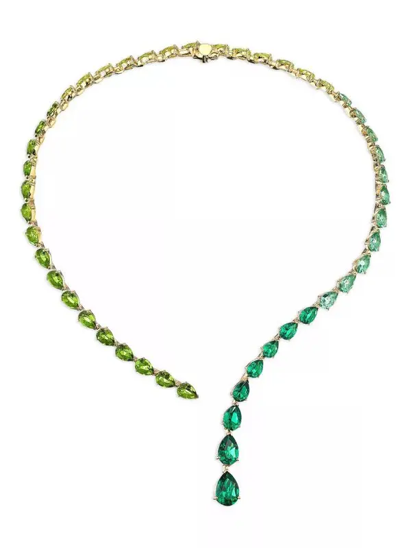 ANABELA CHAN 18kt Yellow Gold Nova Multi-stone Necklace - Green